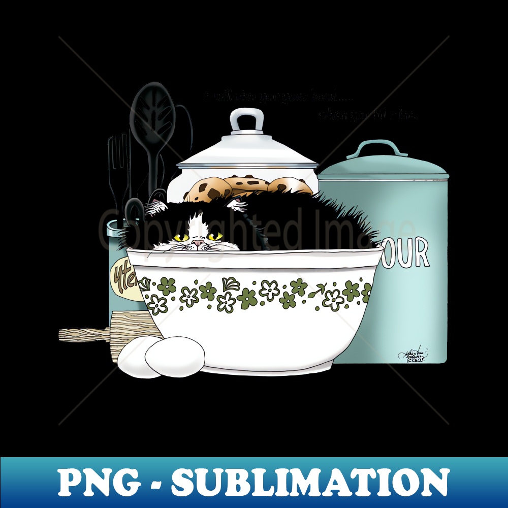 Pastry Kitchen Chef Kitty - Retro PNG Sublimation Digital Do | Inspire ...