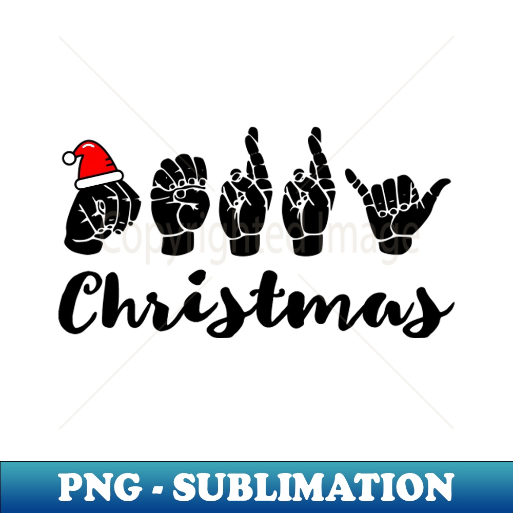 ASL Merry Christmas Santa Hat Vibes Fingerspelling American | Inspire ...
