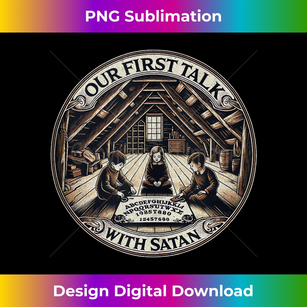 Our First Talk With Satan Horror Movie Nostalgia Vintage Tan - Inspire ...