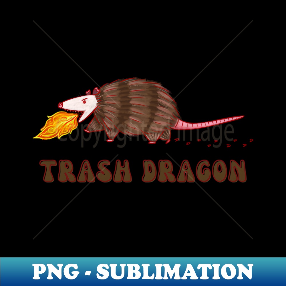 Opossum Trash Dragon Breathing Fire - PNG Transparent Sublim - Inspire ...