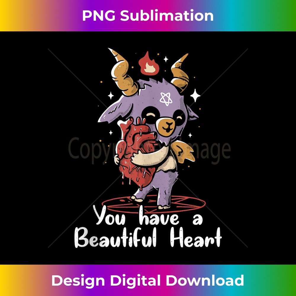 You Have a Beautiful Heart Cute Baphomet Satan Demon Goat Ta | Inspire Uplift