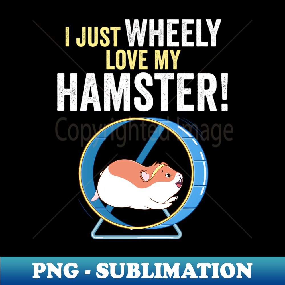 funny cute hamster on wheel design with funny slogan I just | Inspire ...