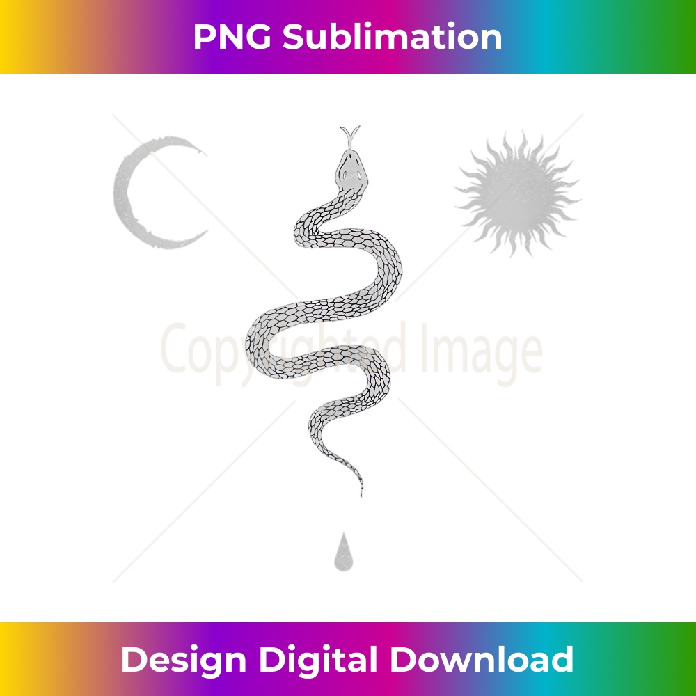 Occult Moon Snake Gothic Esoteric Grunge Satan Devil Black T - Inspire ...