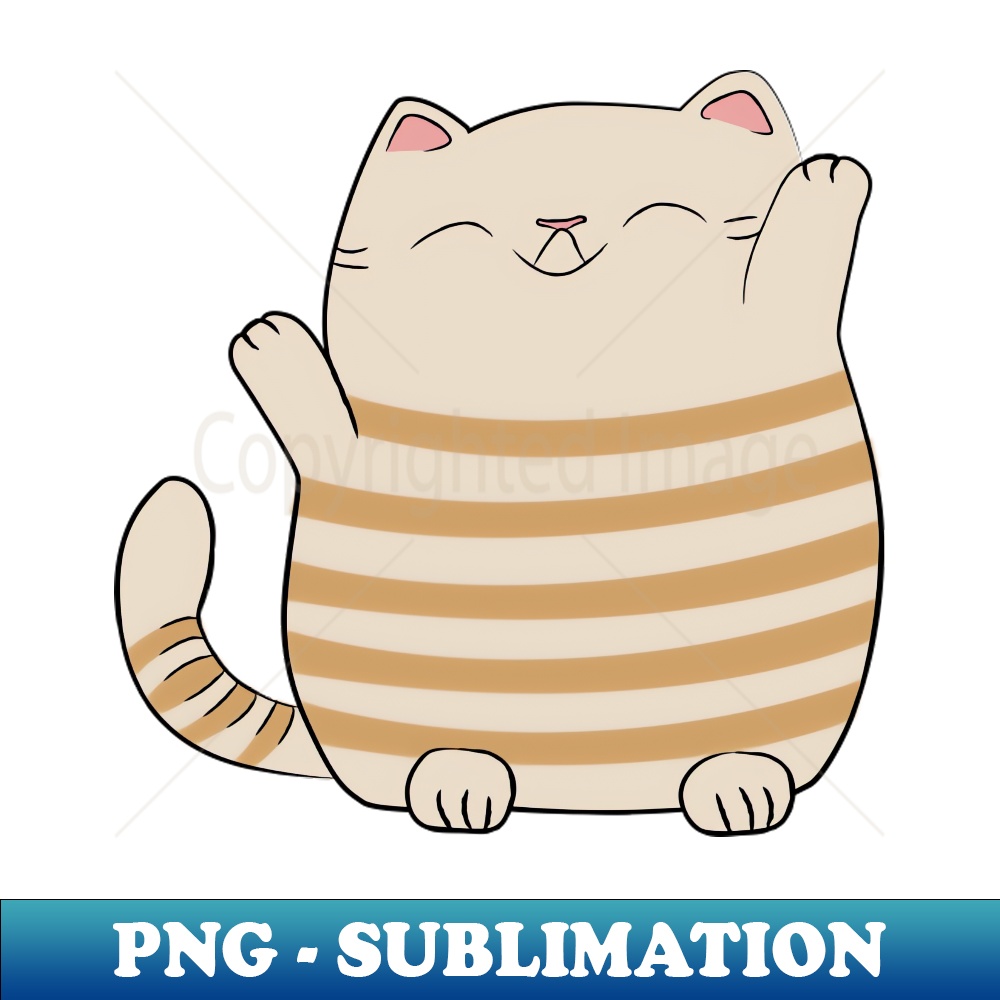 Funny Fat Cat for Good Luck - PNG Sublimation Digital Downlo | Inspire ...