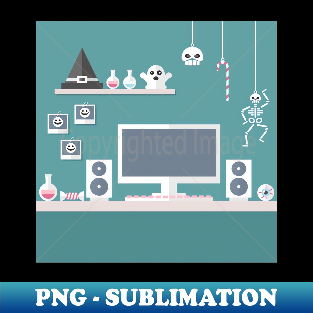 Cartoon drawing of an Halloween workstation - Exclusive Subl | Inspire ...