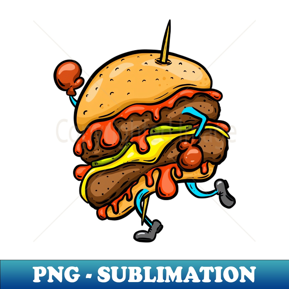 Fast Food Beef burger Hamburger Cheeseburger Cartoon Charact - Inspire ...