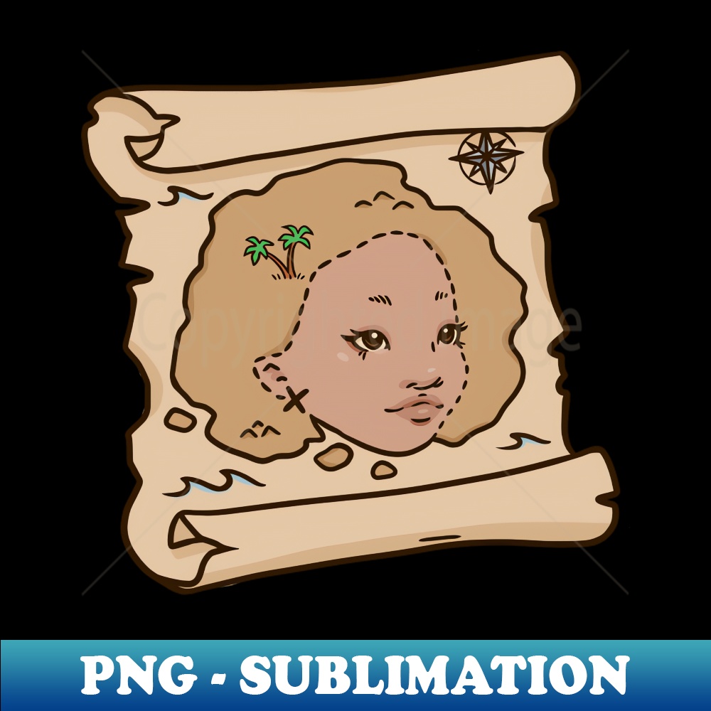Treasure Map - Aesthetic Sublimation Digital File - Perfect - Inspire ...