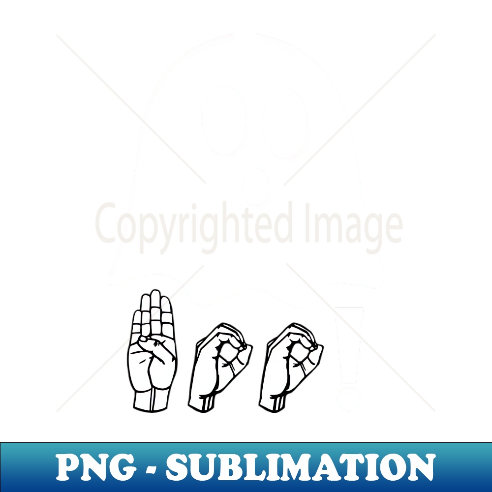 ASL Boo Ghost American Sign Language ASL design - Aesthetic | Inspire ...