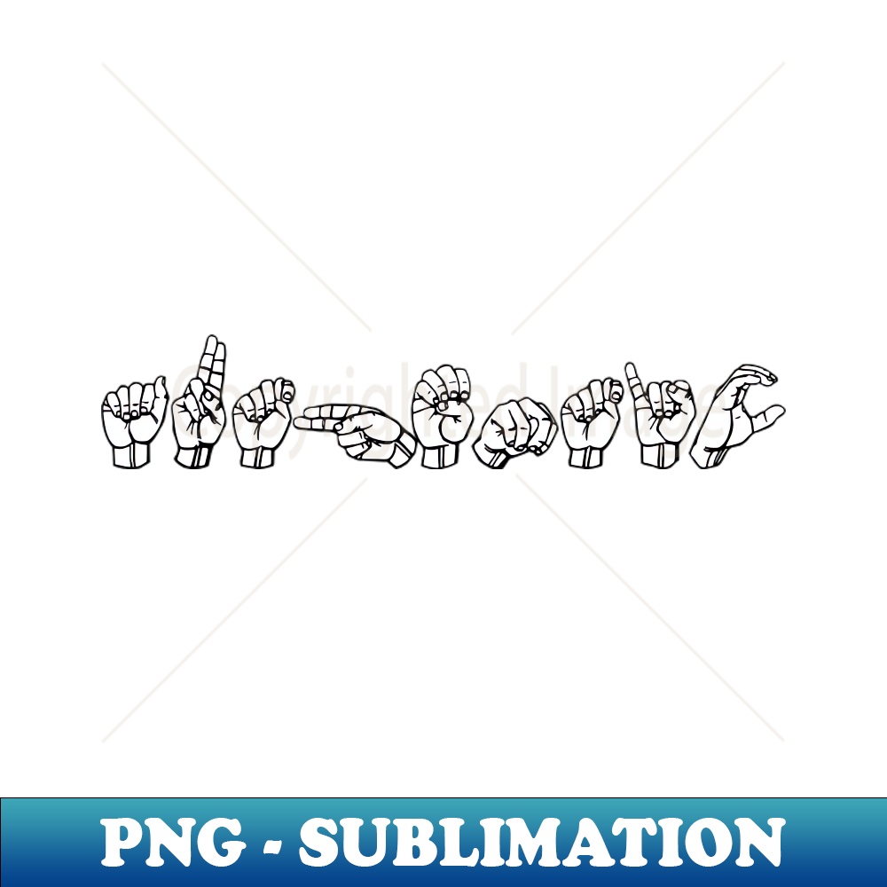 AUTHENTIC ASL Sign Language Design - Sublimation-Ready PNG F | Inspire ...