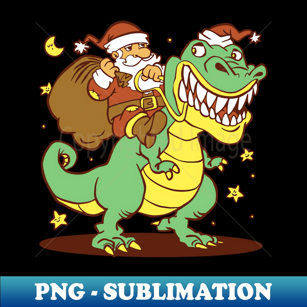 Funny Santa riding T-rex - Creative Sublimation PNG Download | Inspire ...