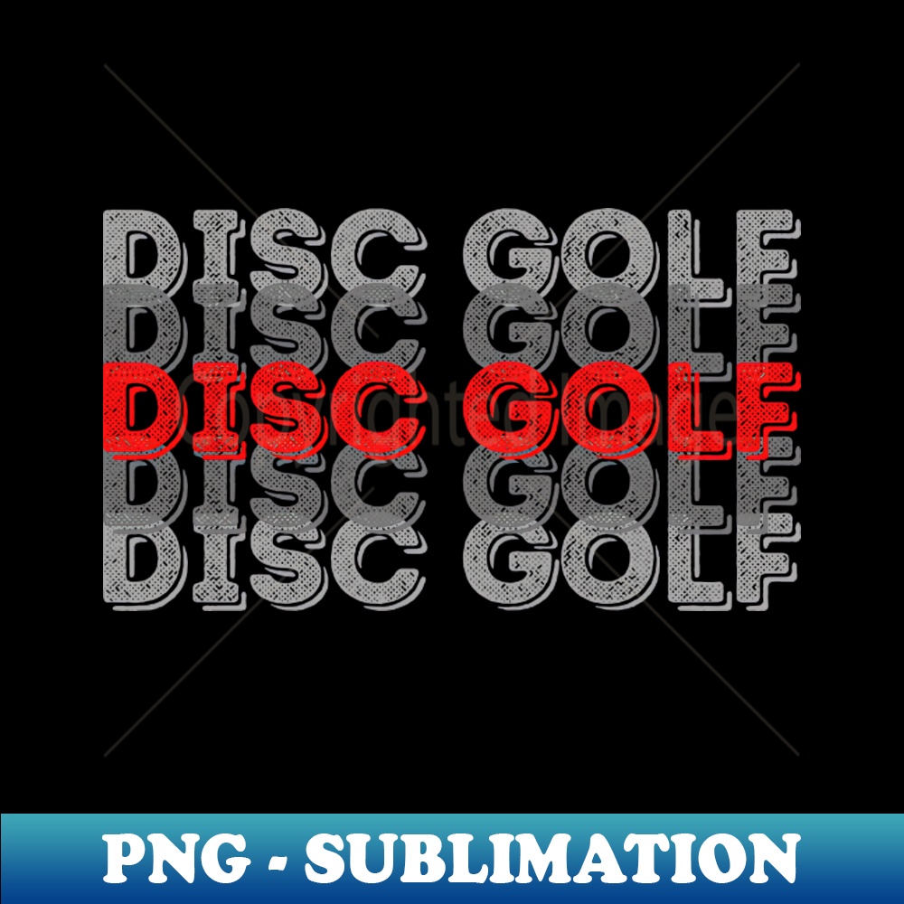 Disc Golf - Stacked red and grey text design - Premium Subli | Inspire ...