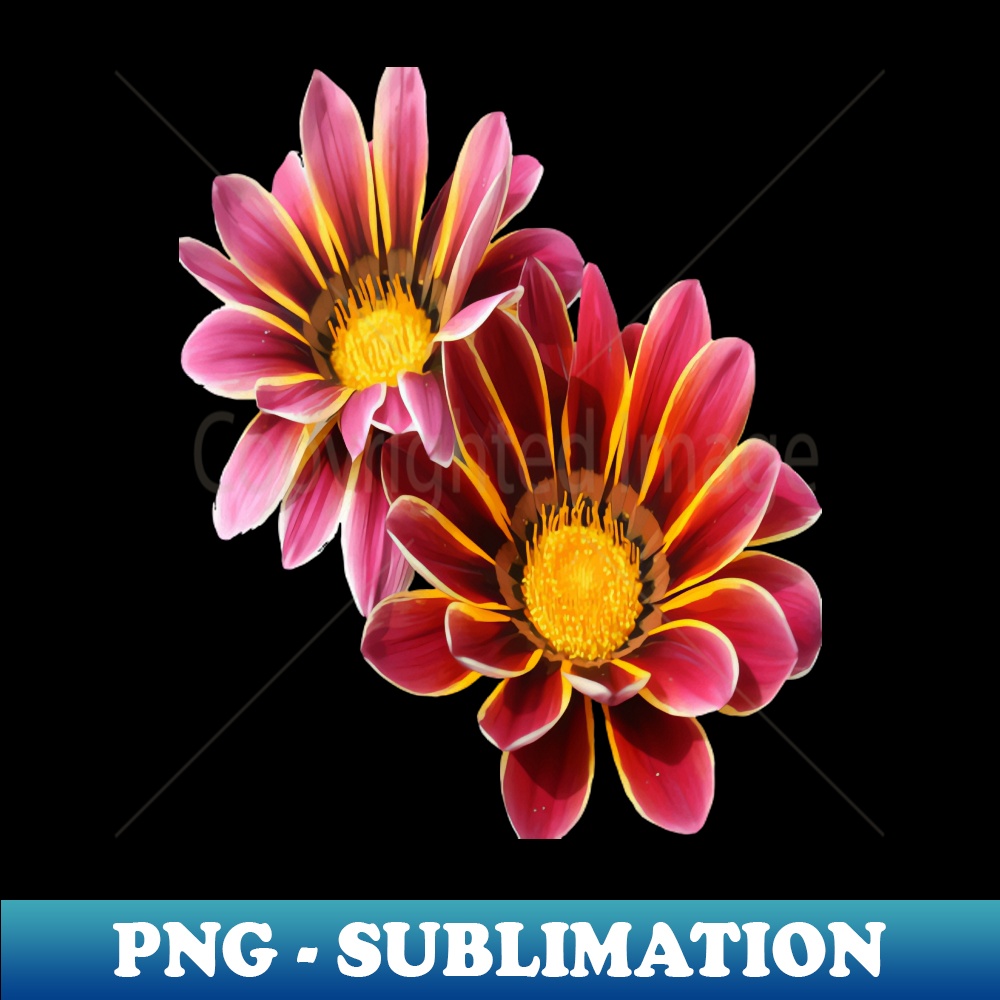 Deep Red Pink and Orange Gazania Vector Cut Out - PNG Transp | Inspire ...