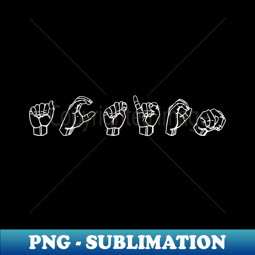 ACTION ASL Sign Language Design - High-Resolution PNG Sublim | Inspire ...
