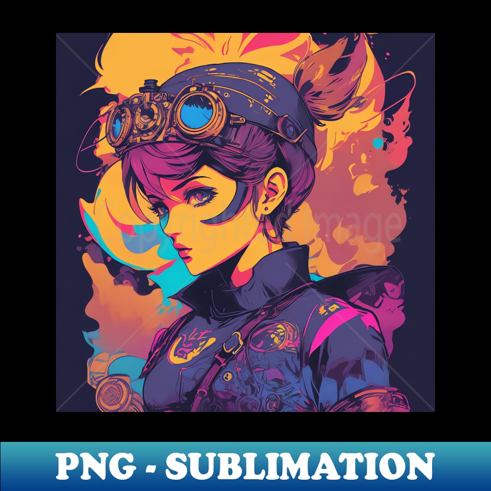 Steampunk Modern Girl in the Risograph Style - Signature Sub | Inspire ...