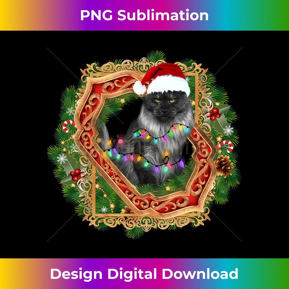 Black Cat Christmas Plush Cat Funny Santa Cat Loves Kings Lo - Inspire ...