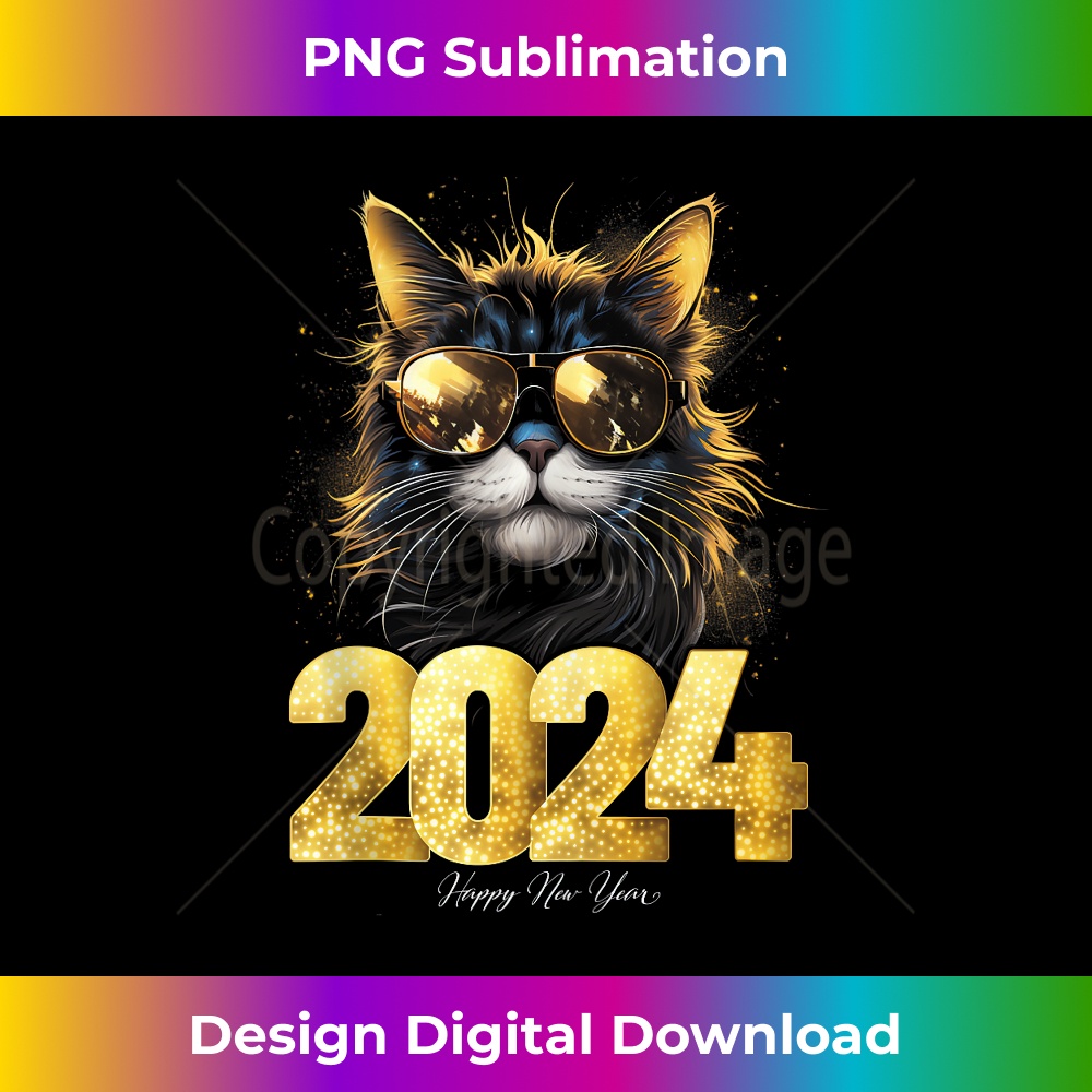 Cat - 2024 Happy New Year New Years Eve Party Matching Tank | Inspire ...