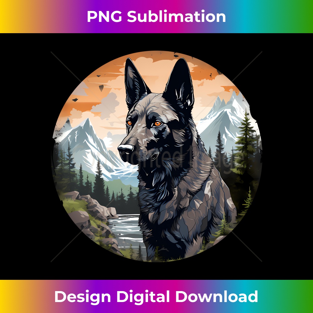 Wolf-like Belgian Malinois Dog Guarding Mountain Forest Long | Inspire ...