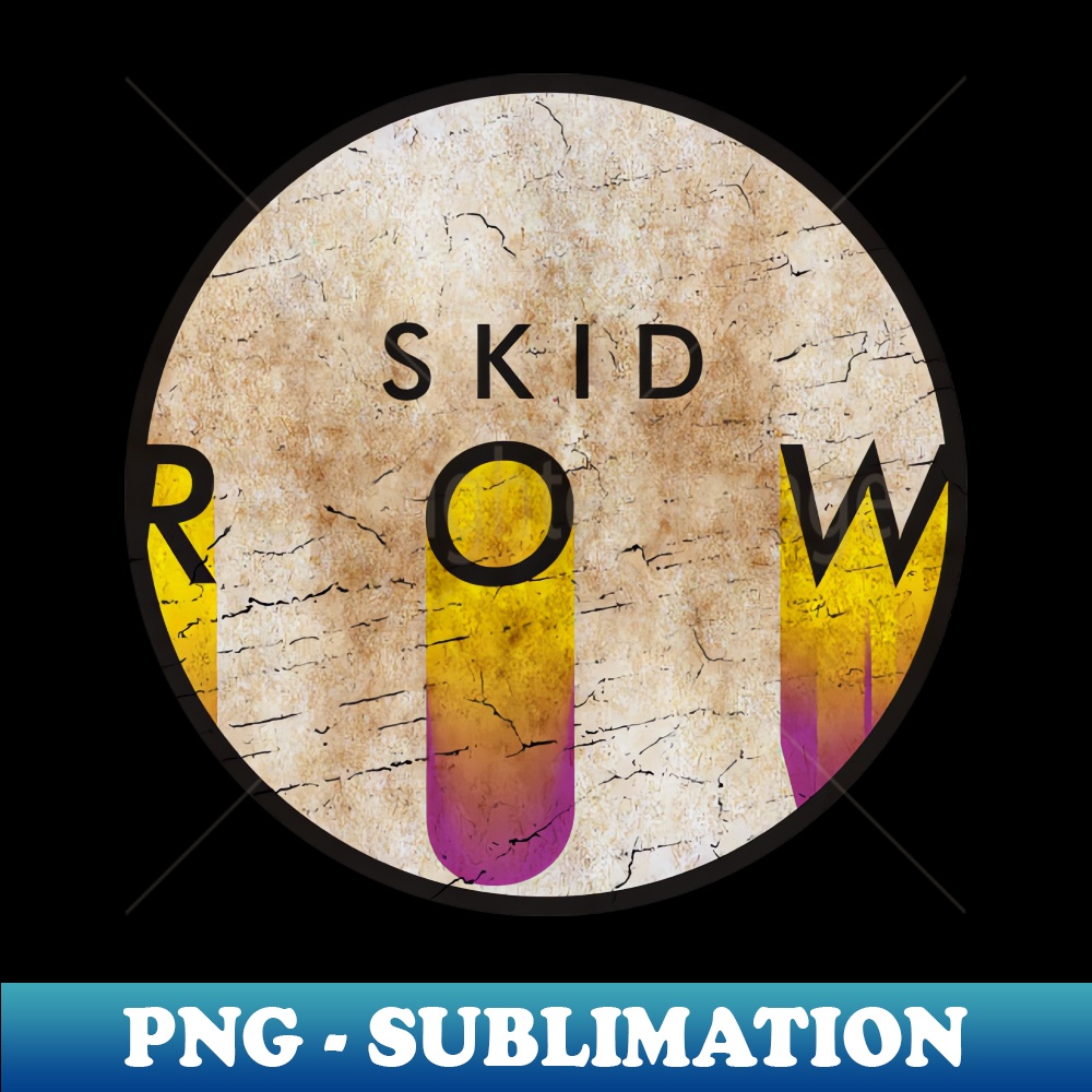 Skid Row - VINTAGE YELLOW CIRCLE - High-Resolution PNG Subli | Inspire ...