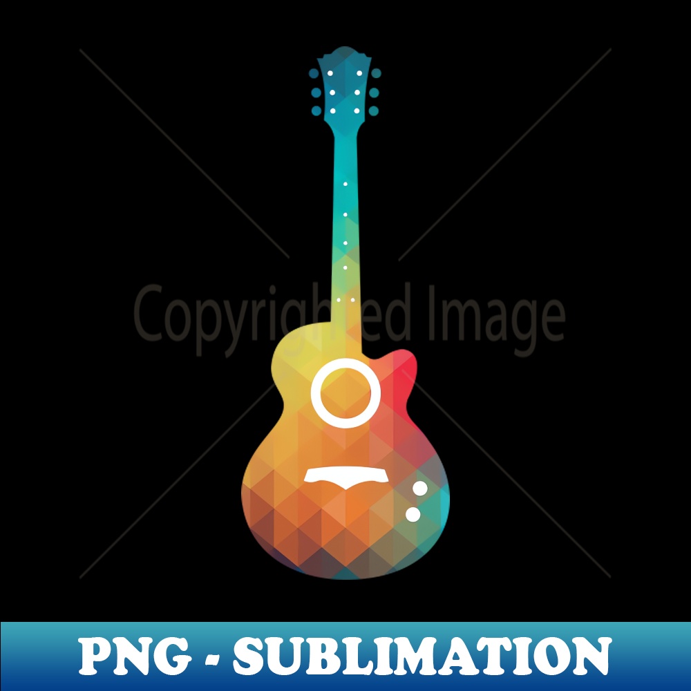 Rainbow electric guitar silhouette - Exclusive Sublimation D | Inspire ...