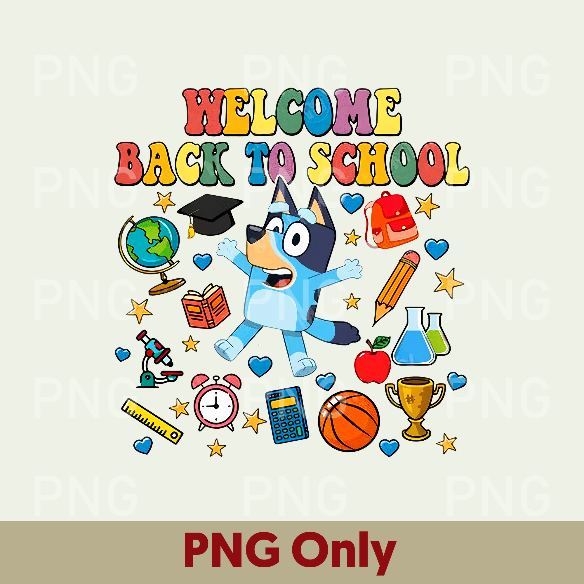 Bluey Back To School PNG, Bluey PNG, Bluey And Friends PNG, - Inspire ...