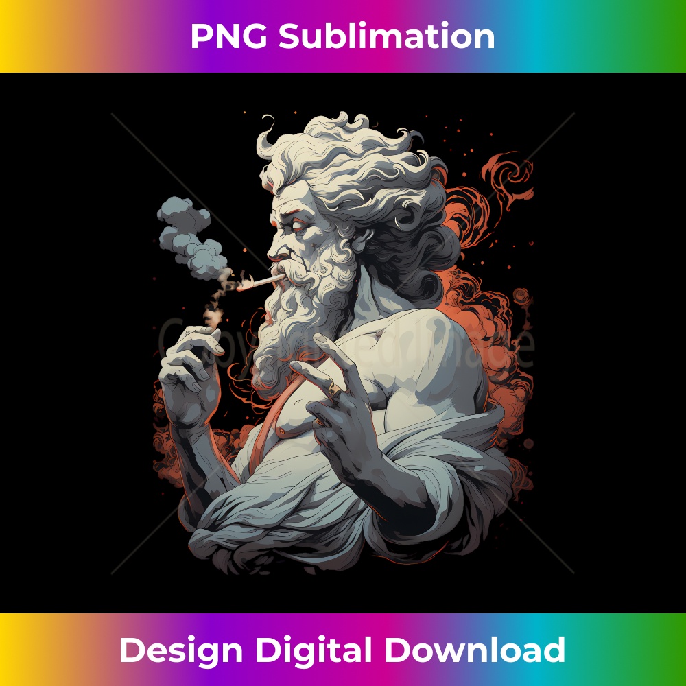 Cool Smoking Ancient Greek God Lightning Zeus Above Sky Long | Inspire ...