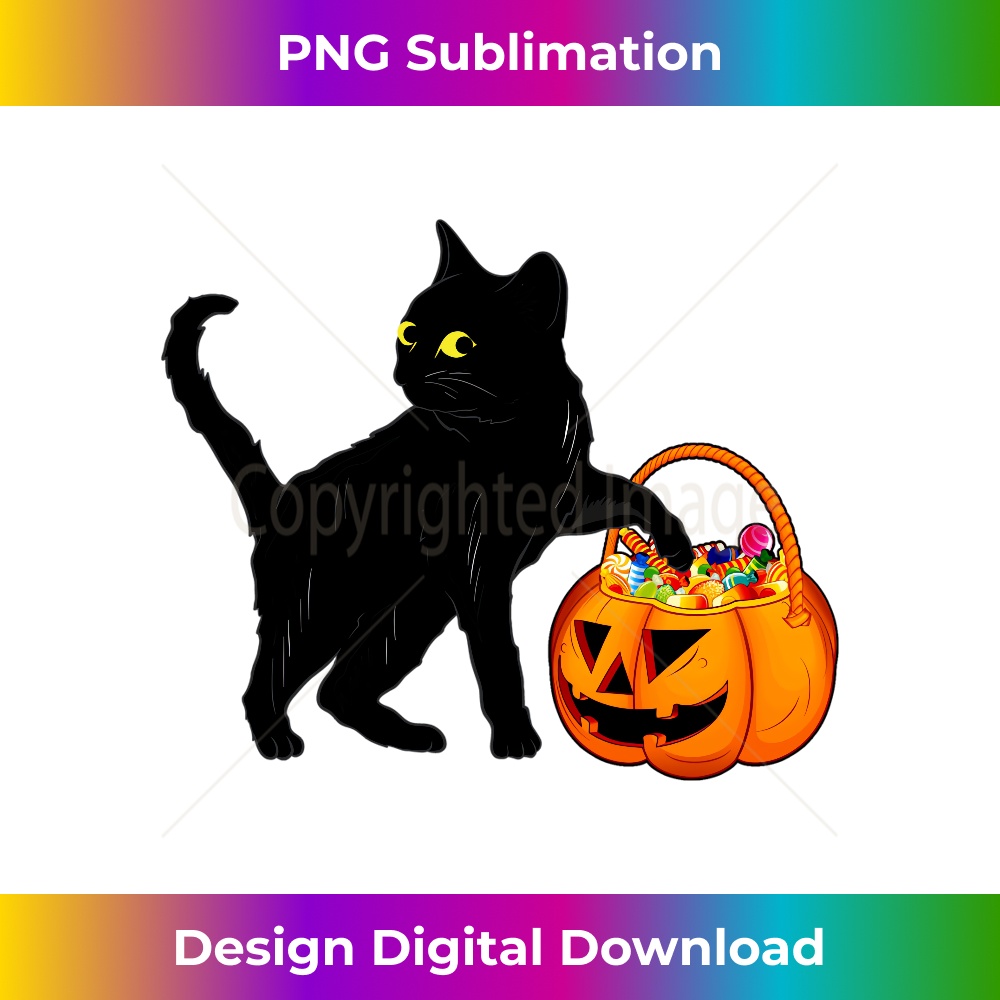 Halloween Black Cat Jack O' Lantern Pumpkin Sweet Candy Long | Inspire ...