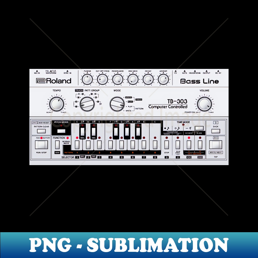 Roland TB-303 Bass Line - Signature Sublimation PNG File - P | Inspire ...