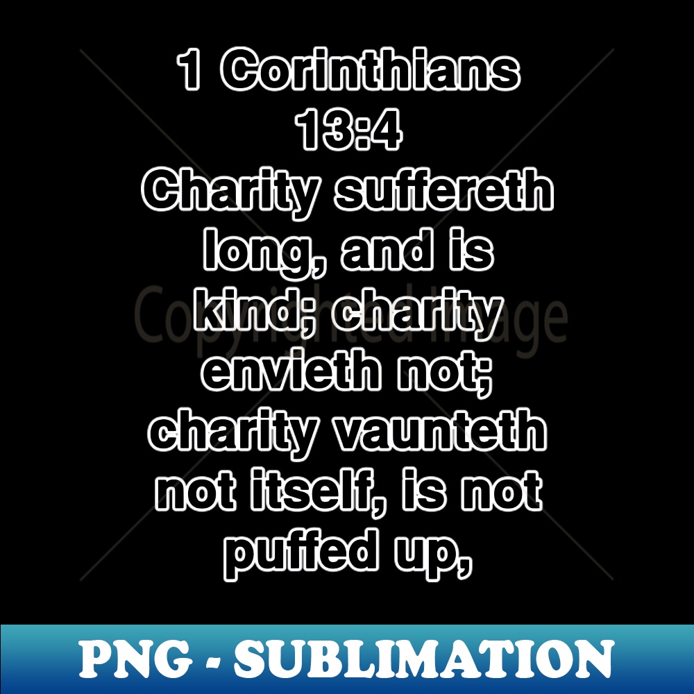 1 Corinthians 134 King James Version KJV Bible Verse Typogr | Inspire ...