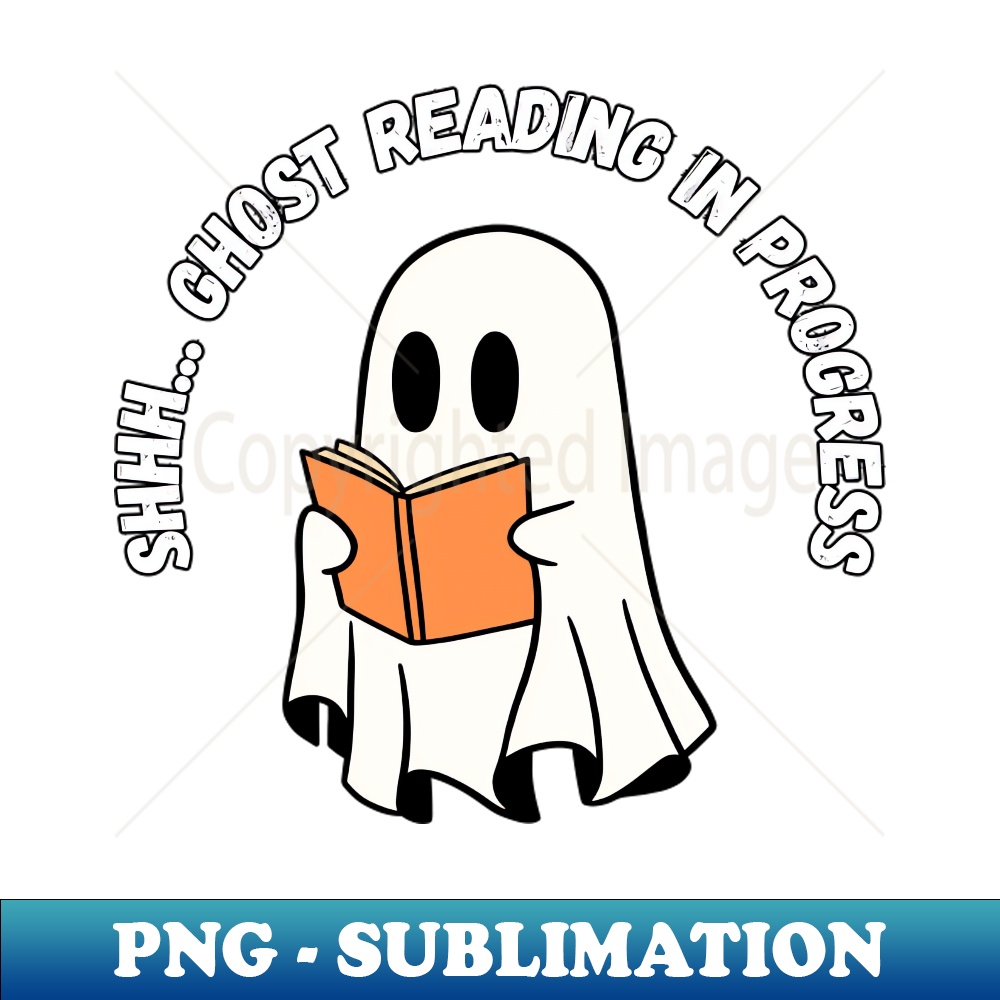 Shhh ghost reading in progress Cute ghost reading a book Hal | Inspire ...