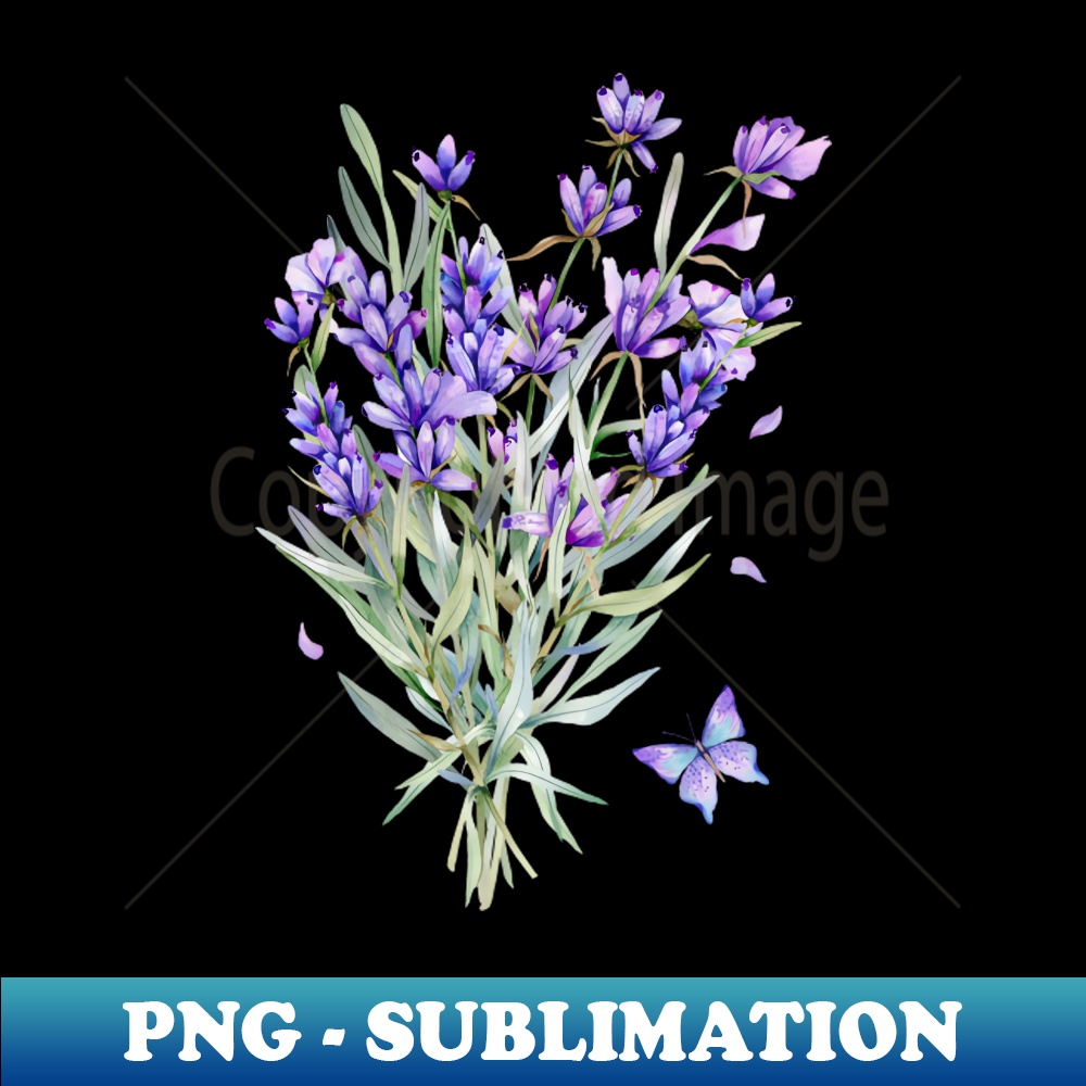 Watercolor Lavender Flowers - PNG Transparent Sublimation De | Inspire ...