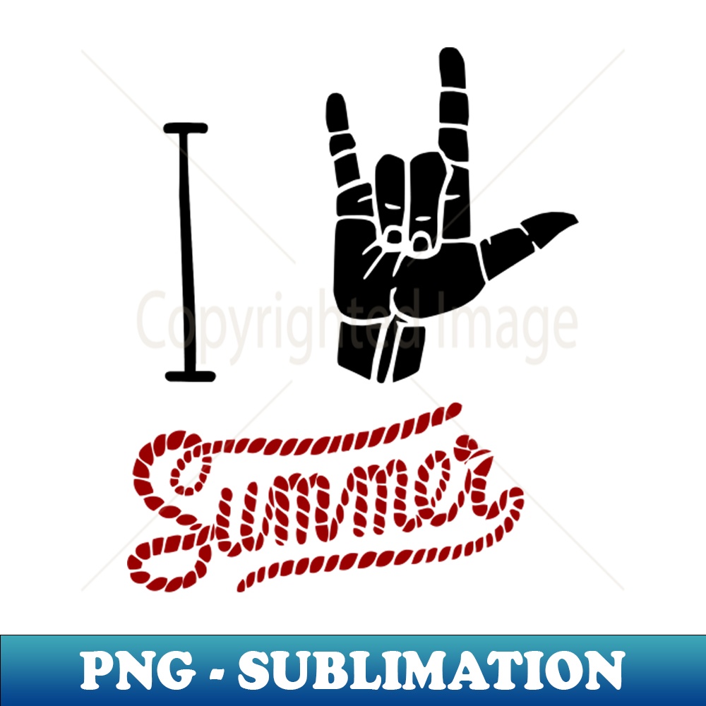 ILY sign plus I love summer ASL Sign Language Design - Artis | Inspire ...