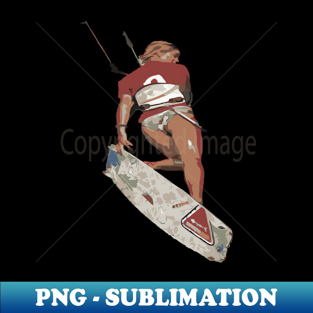 Kitesurfers Freestyle Kite Female Rider Color Illustration - | Inspire ...