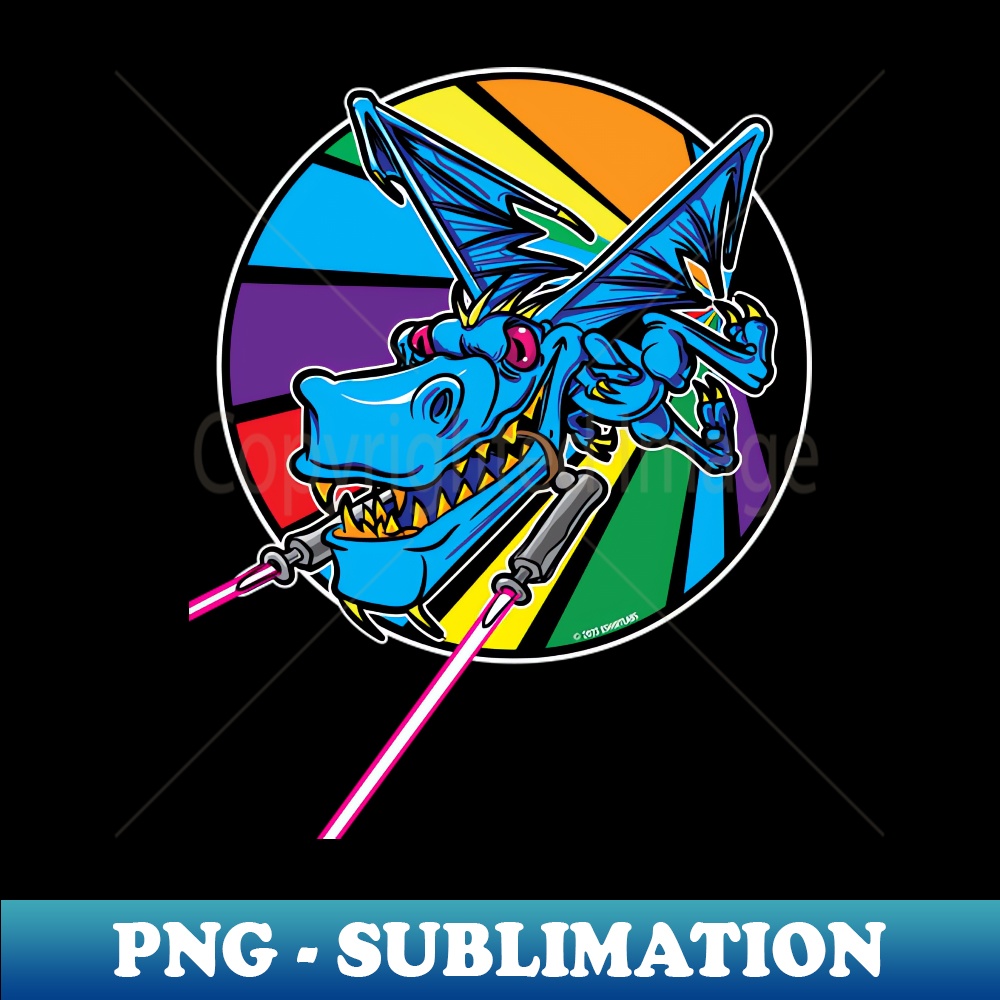 Laser Dragon flying through a Rainbow - Special Edition Subl | Inspire ...