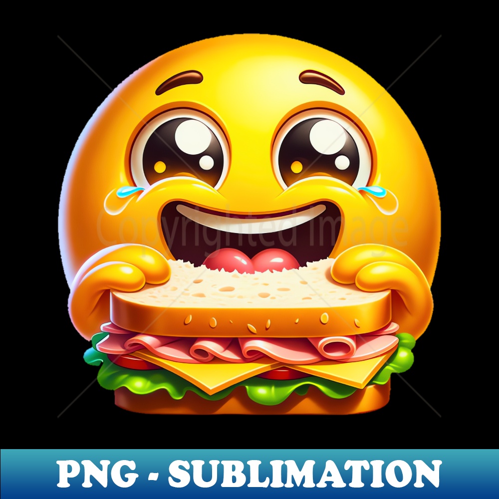 Feast Your Eyes Emoji Eating Ham Sandwich Tee for Sandwich - Inspire Uplift