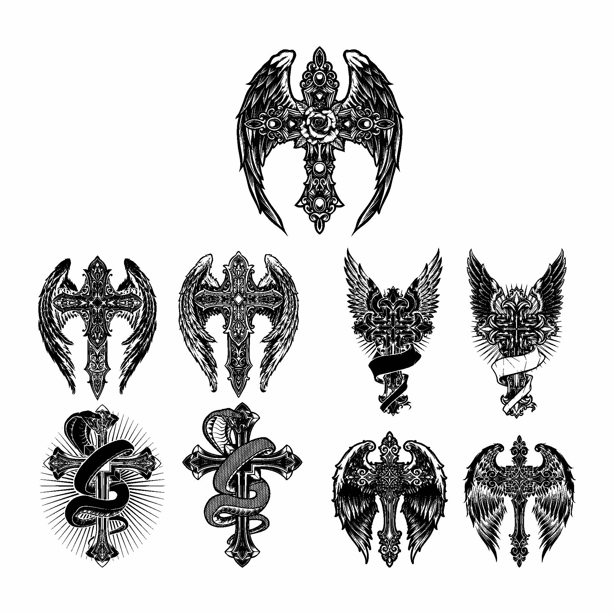 Gothic cross Bundle svg, Gothic SVG, cross svg, Rustic Cross | Inspire ...
