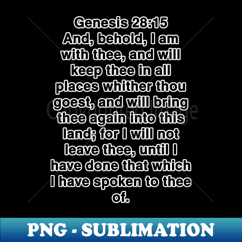 Genesis 2815 King James Version Bible Verse Typography - Pre | Inspire ...