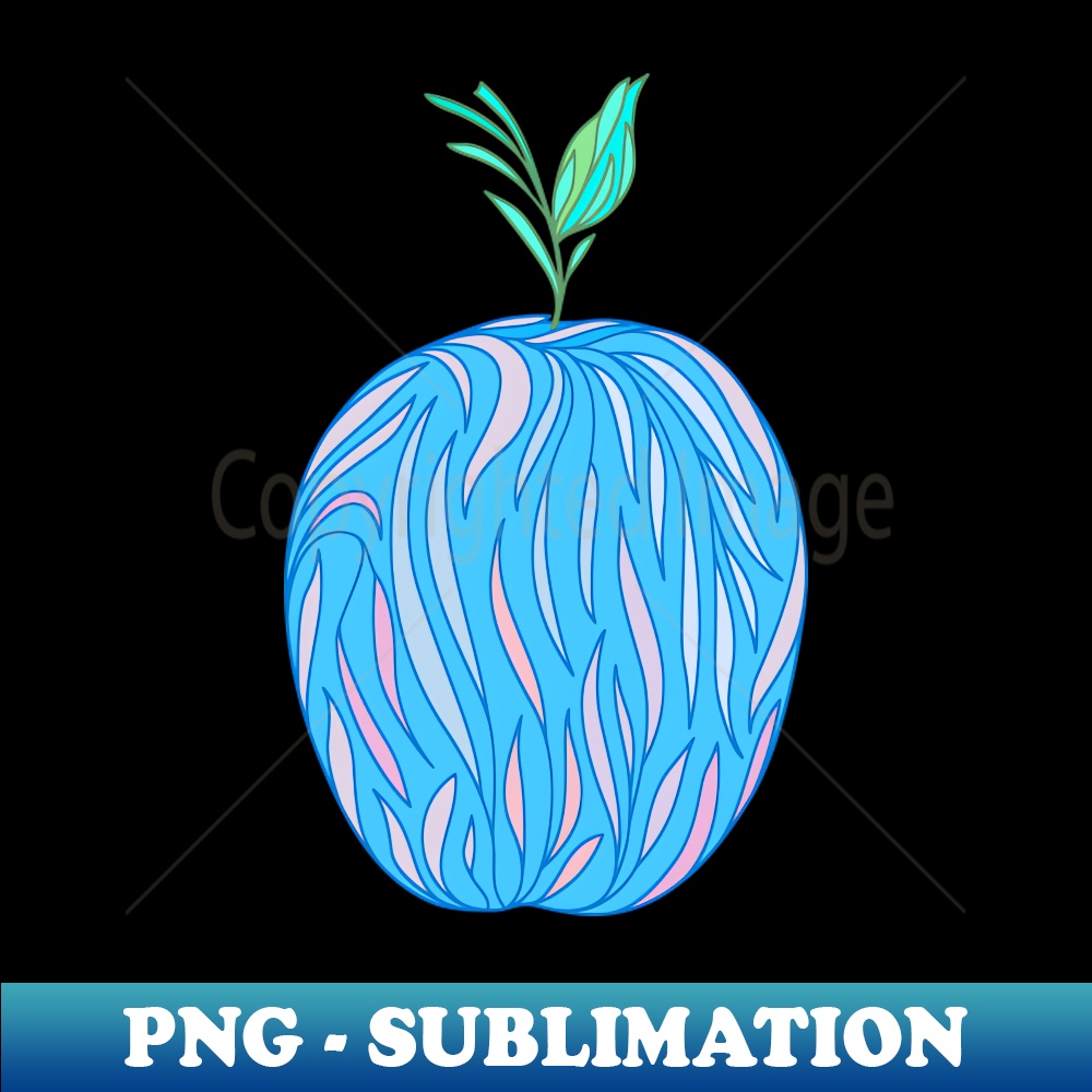 Blue apple - Sublimation-Ready PNG File - Capture Imaginatio | Inspire ...