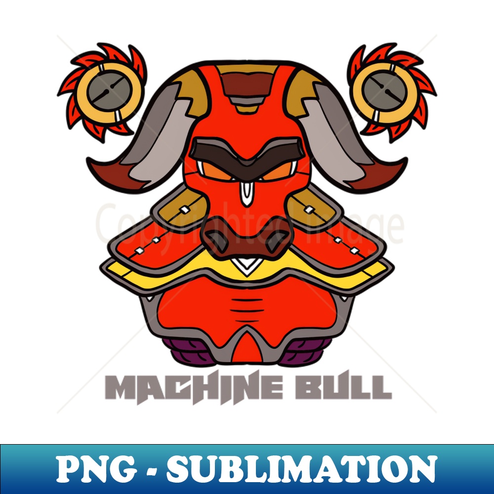 The Machine Bull Robot - PNG Transparent Sublimation Design - Inspire ...