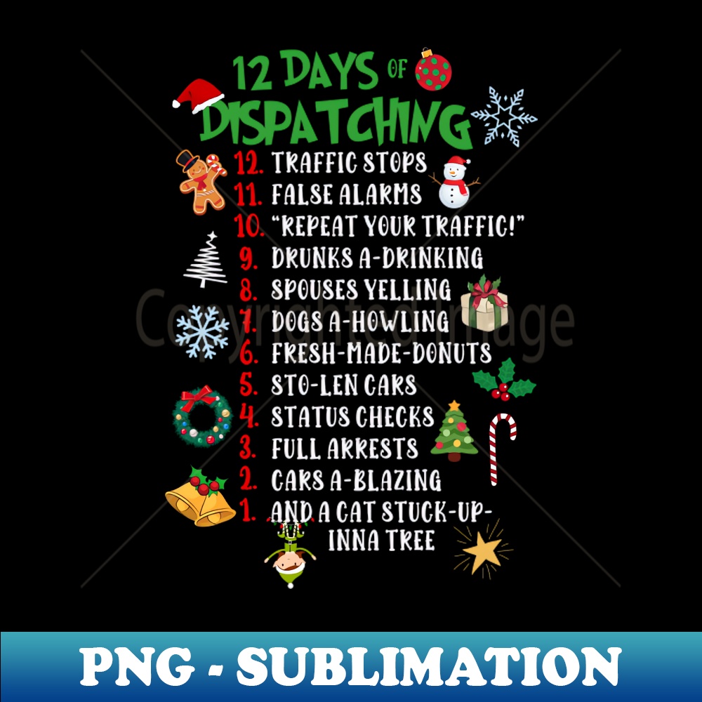 Funny Dispatcher 12 Days of Christmas Police 911 Operator - | Inspire ...