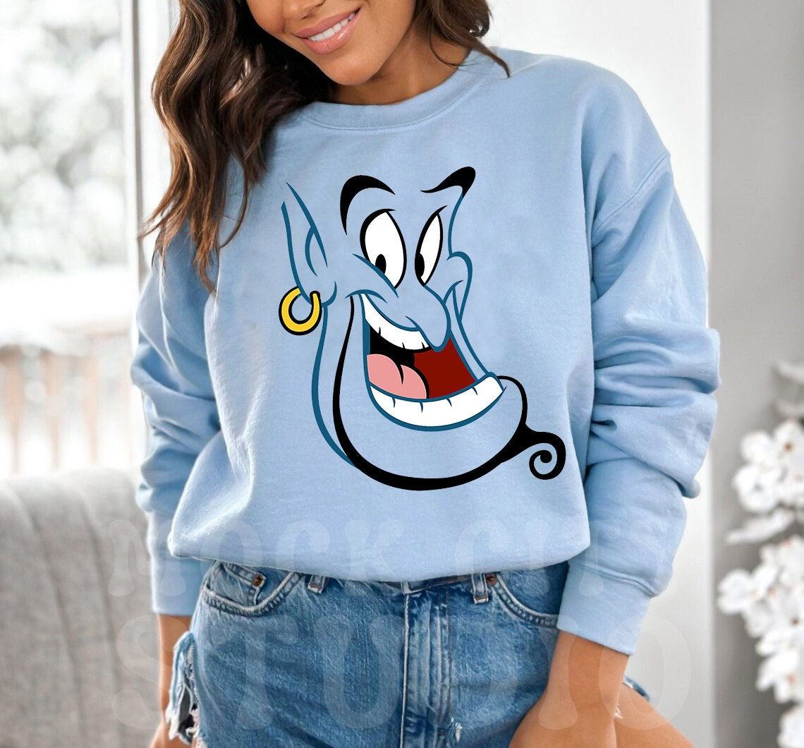 Disney Aladdin Genie Face Costume TShirt, Genie Big Portrait | Inspire ...