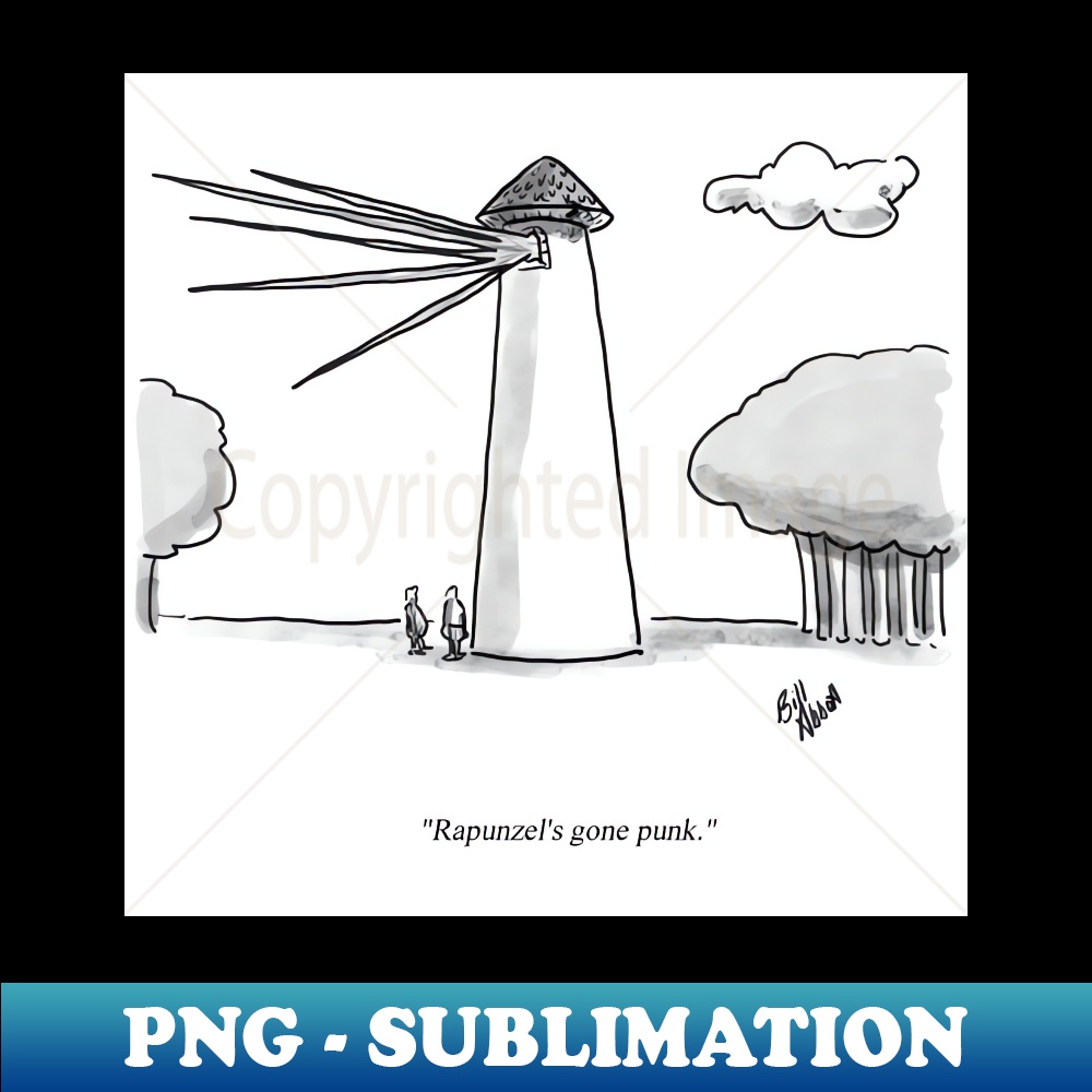 Classic Punk Rapunzel Cartoon - PNG Transparent Sublimation - Inspire ...