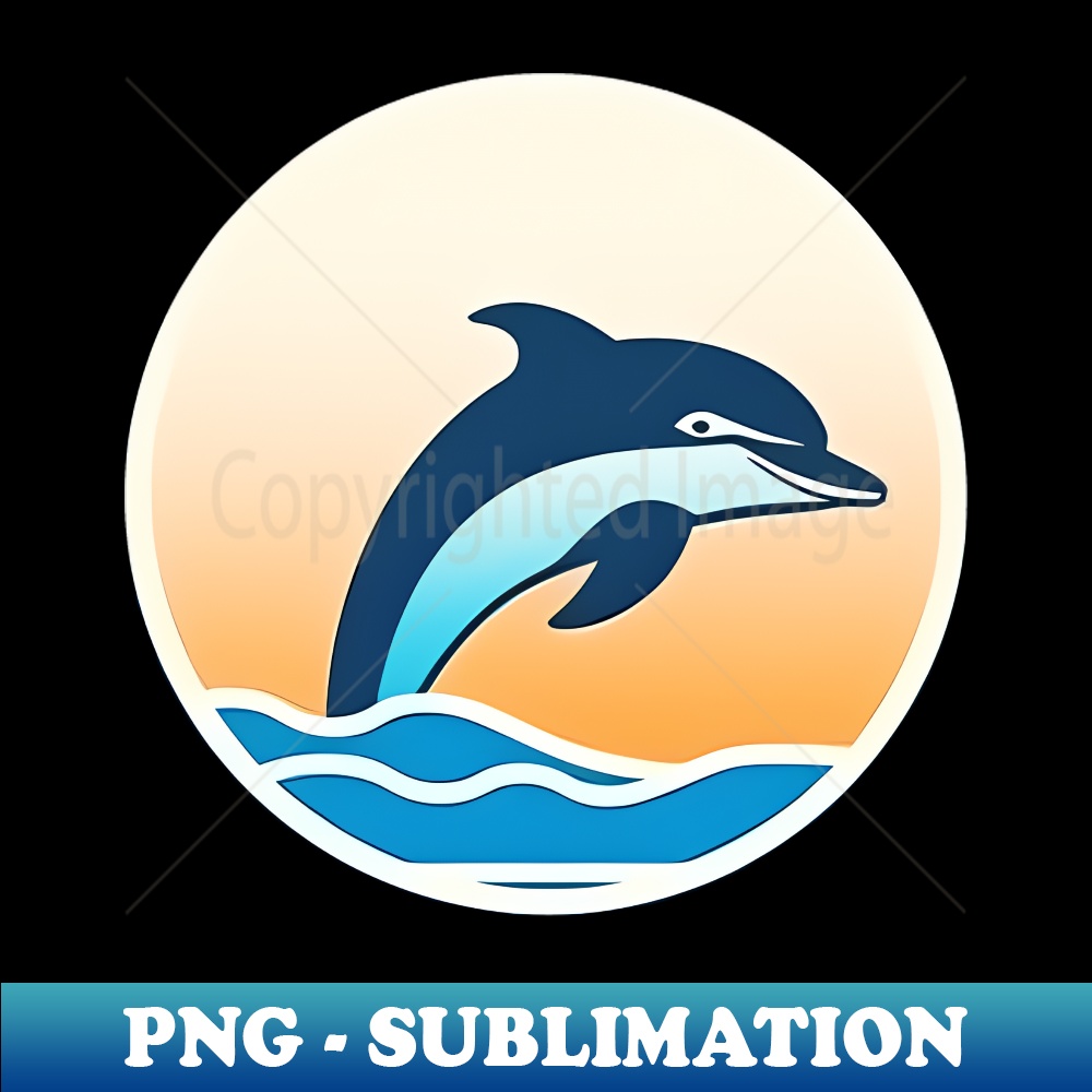 Minimal Dolphin Art Love Dolphins - PNG Transparent Sublimat - Inspire ...