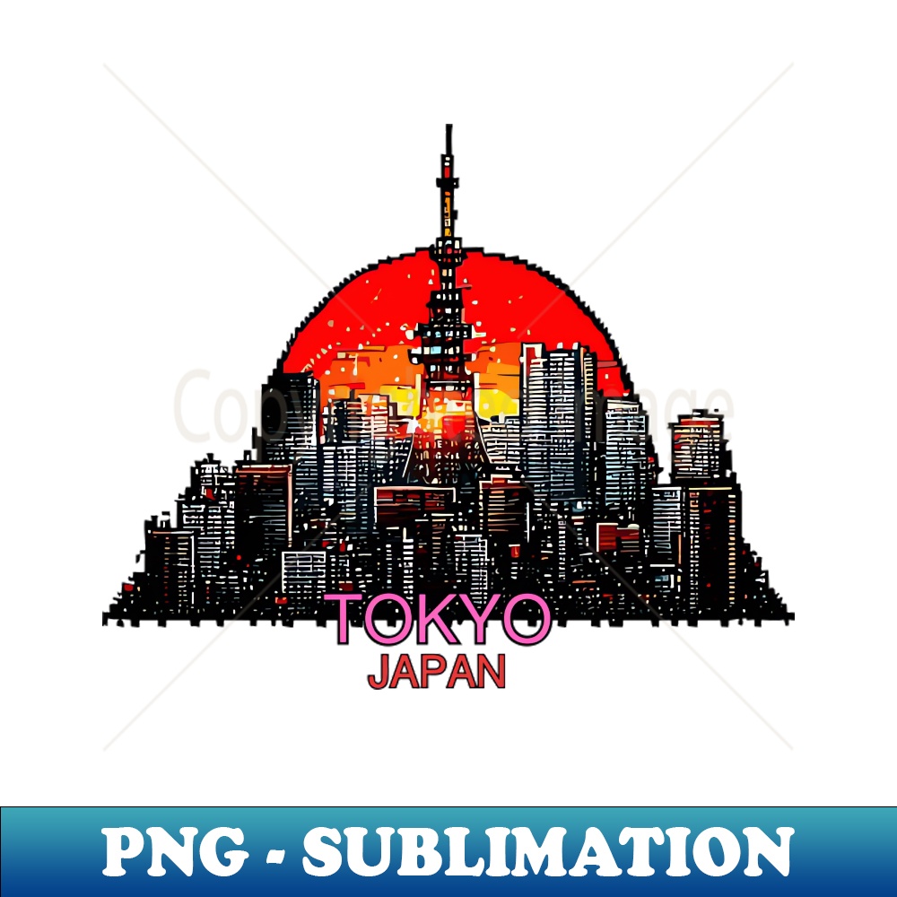Tokyo cityscape retro pixel art - Professional Sublimation D - Inspire ...