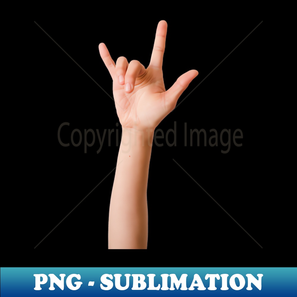 ASL I Love You Sign - Unique Sublimation PNG Download - Tran | Inspire ...