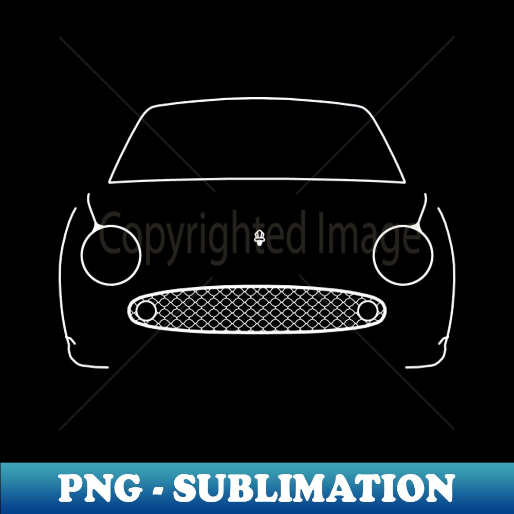 Nissan Figaro classic car white outline graphic - Exclusive - Inspire ...