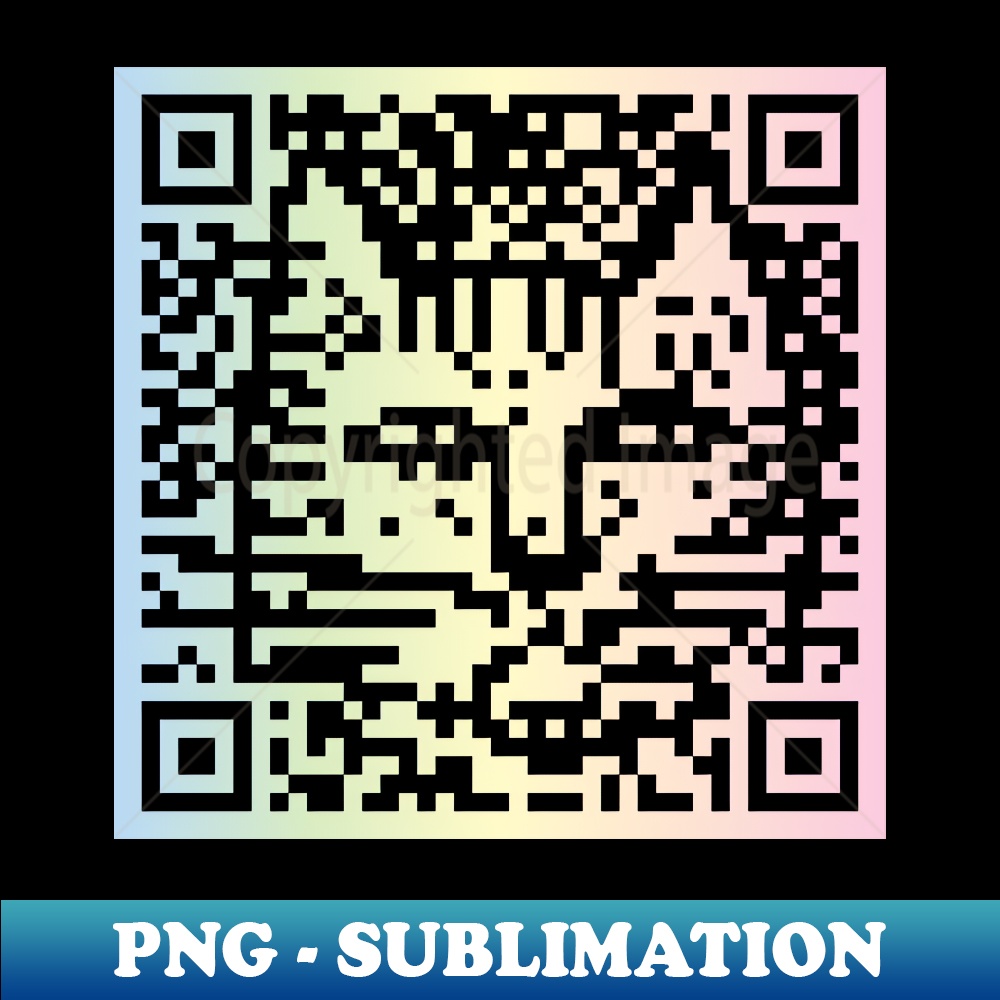 QR Code kitty in black on pastel colors scan me - Trendy Sub - Inspire ...