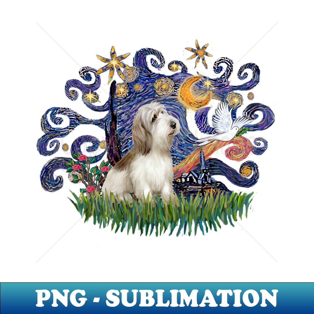 Starry Night Inspired Van Gogh Featuring a Petit Bawsset Gri | Inspire ...