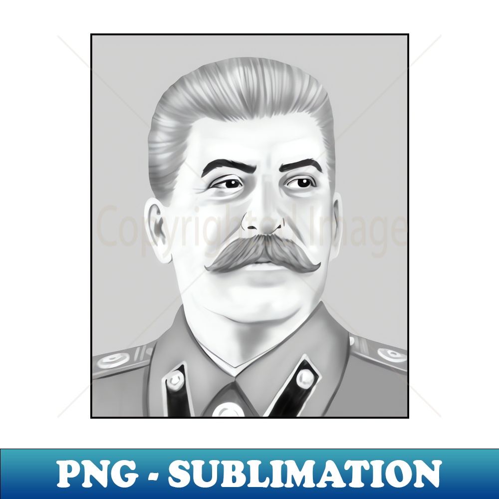 Joseph Stalin illustrated monochrome portrait of Russian Com | Inspire ...