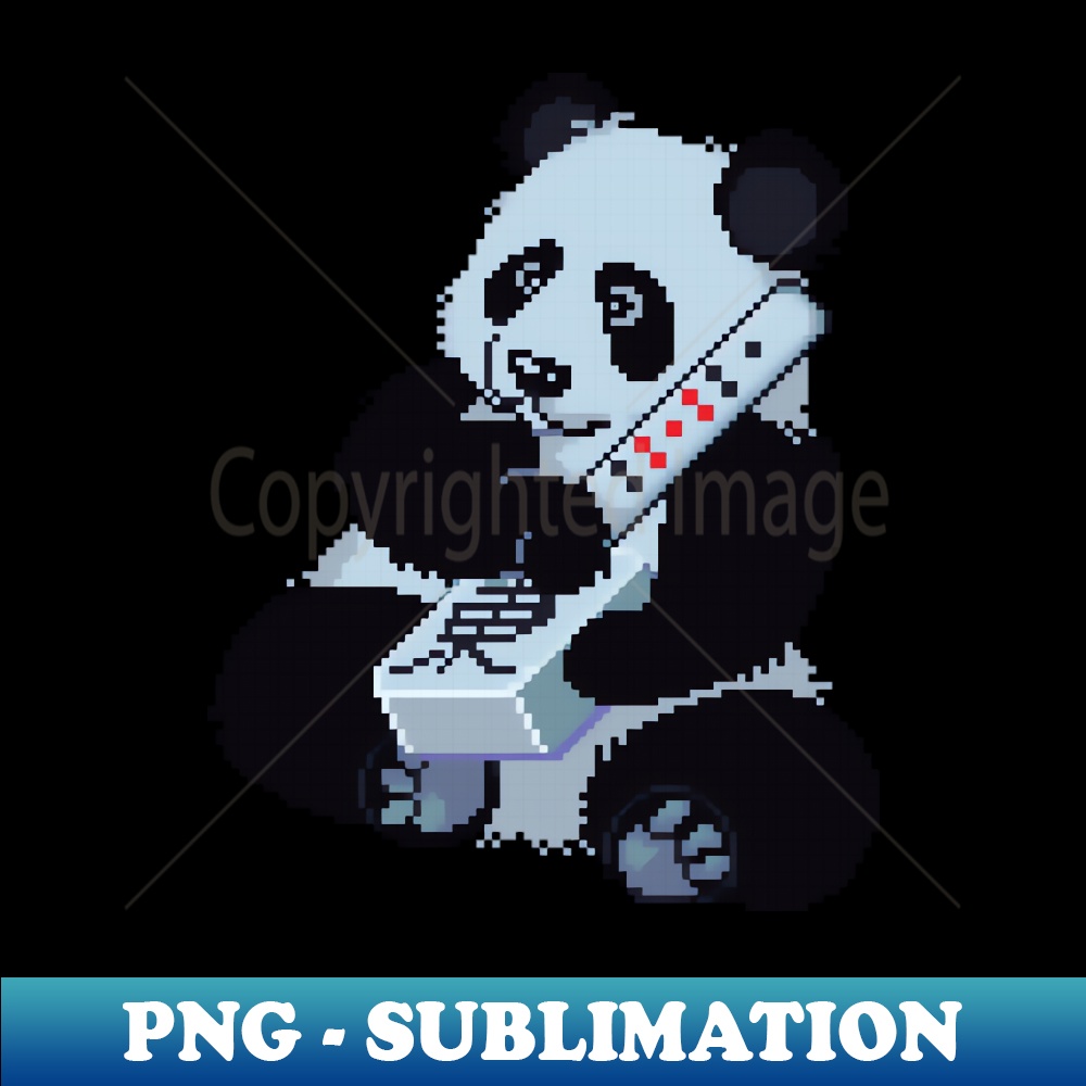 Mahjong Panda Pixel Art - Exclusive PNG Sublimation Download | Inspire ...