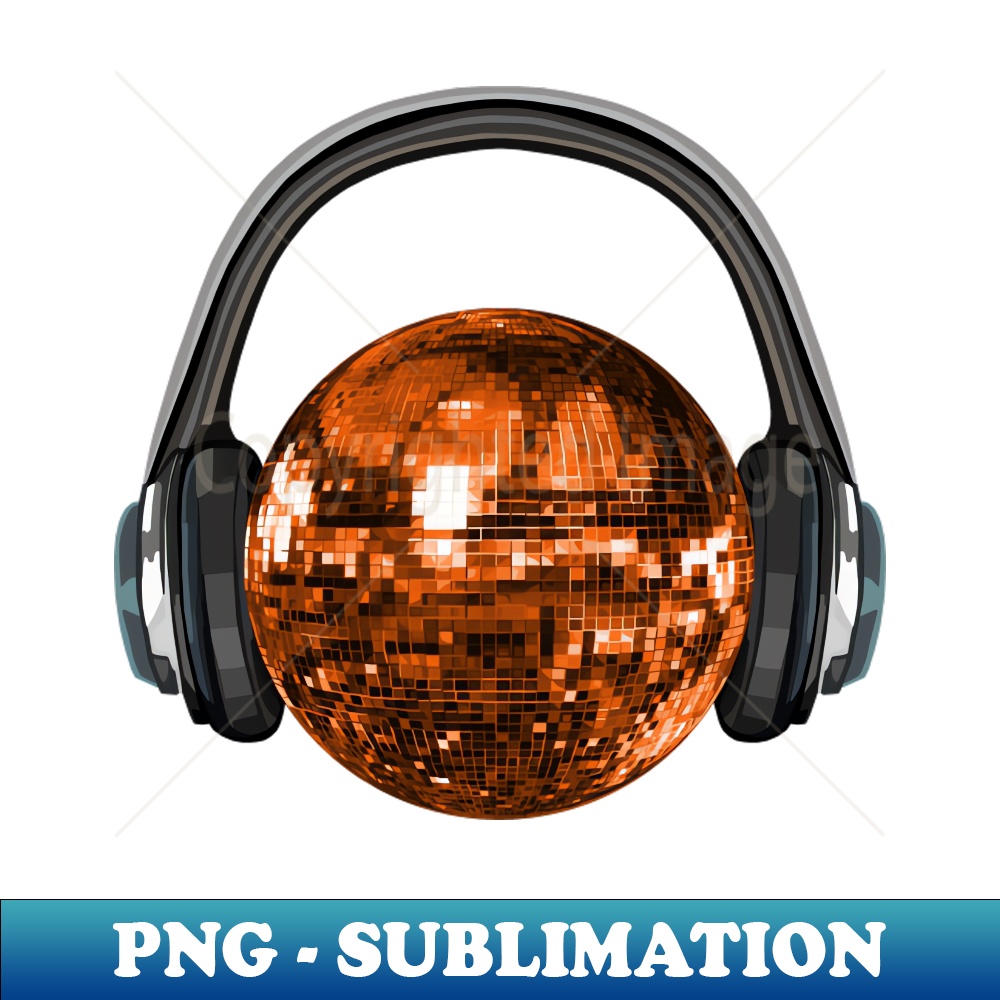 Groovy Orange Disco Ball with Headphones - Special Edition S | Inspire ...